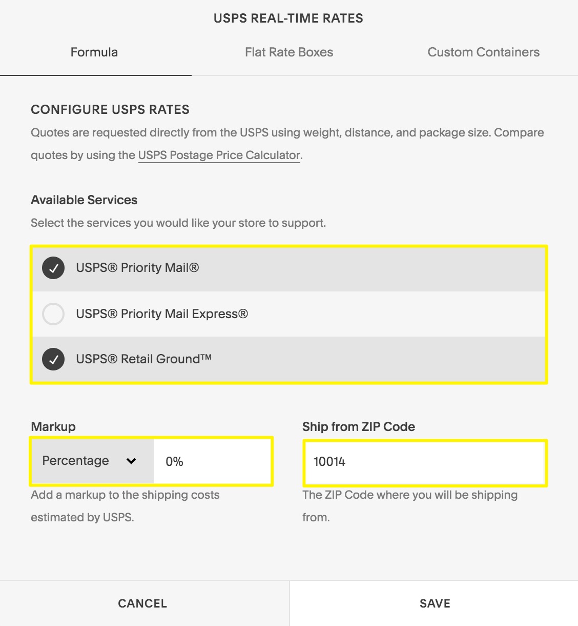 Carrier calculated shipping – Squarespace Help Center